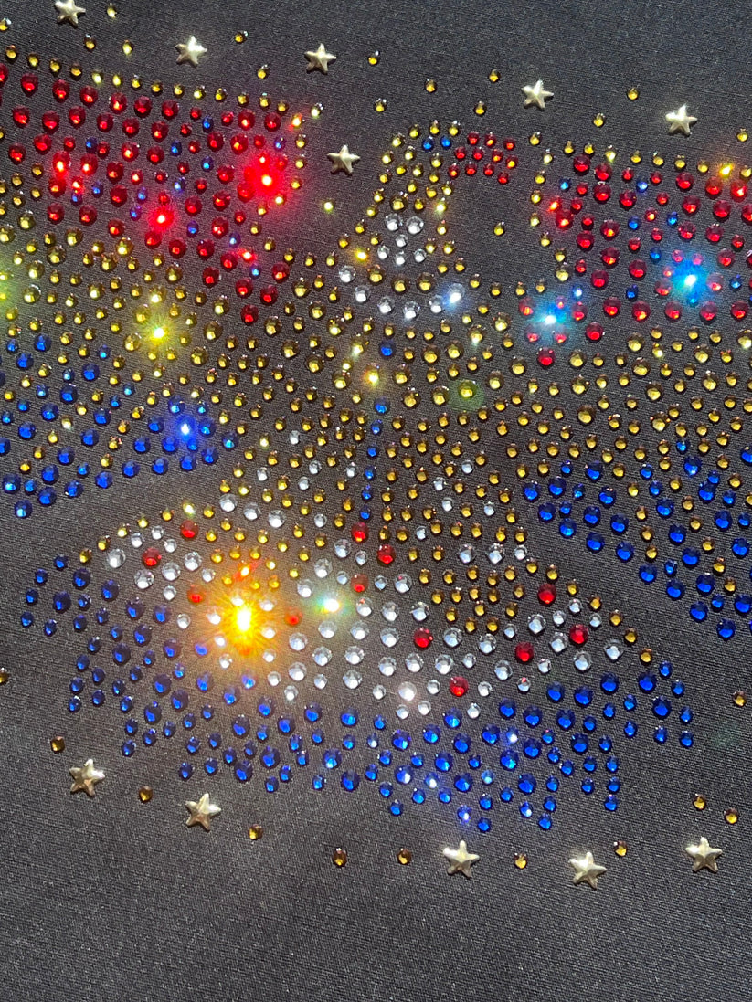 Elvis Eagle Rhinestone Iron On Heat Transfer Bling patch By Rhinestop ...